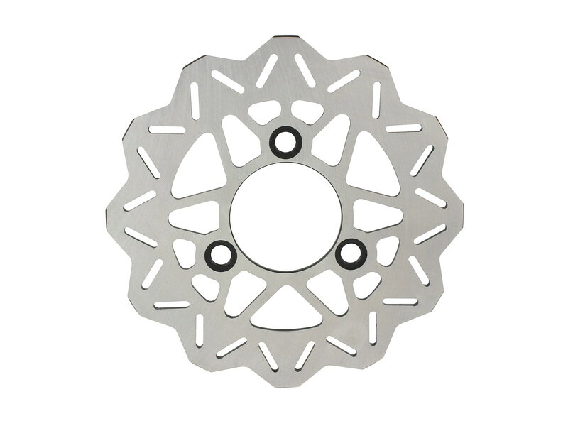 【品名】 ウェーブディスクローター ホンダ190mm 【品番】 201053 【特徴】 ホンダ系ウェーブディスクローターΦ190mm ◆ホンダ系3つ穴ピッチ対応(PCD80) ◆外径190mm　厚み4.0mm ◆ステンレス製 ※ヤマハ車・ス...