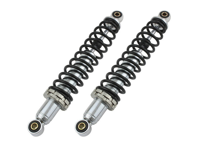 【品名】 モンキー125 335mmリアショック (2本セット) 【品番】 260335-36 【特徴】 純正と同等の335mm長・純正比約20％強化タイプ ダンピングの強化により、しっとりとした味付けのリアショックとなっております。 スプ...