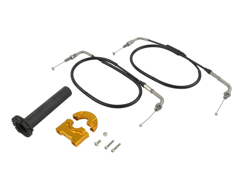 【品名】 ハイスロットルキット 【品番】 290678-04 【特徴】 新型のコンパクトボディを採用したボディ分割式のハイスロットルキットです。 純正キャブレター/スロットルボディ対応のワイヤーとセットでご使用頂けます。 アクセルワイヤーは...