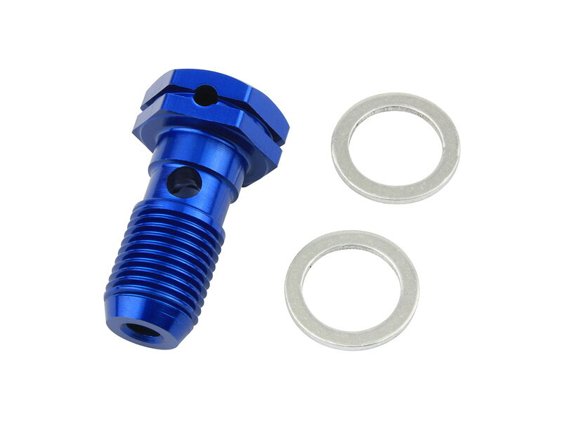 【品名】 バンジョーボルト　シングル(S)　M10-P1.0 【品番】 950018-01 【特徴】 アルミ削り出しのバンジョーボルト ◆M10xP-1.0(シングル) ◆ガスケット2枚付属 ◆アルミ削り出し／アルマイト仕上げ ◆日本製 【...