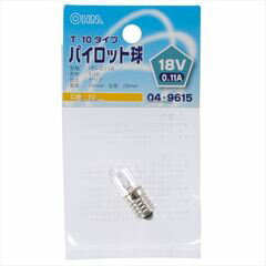 ● オーディオ機器などの表示灯、照明灯などに使用されています。 ● 定格：18V−0．11A ● 形状：T−10 ● 口金：E10 ● 色：クリア ● 直径10mm×長さ28mm ◇　当店は（株）オーム電機直営店です