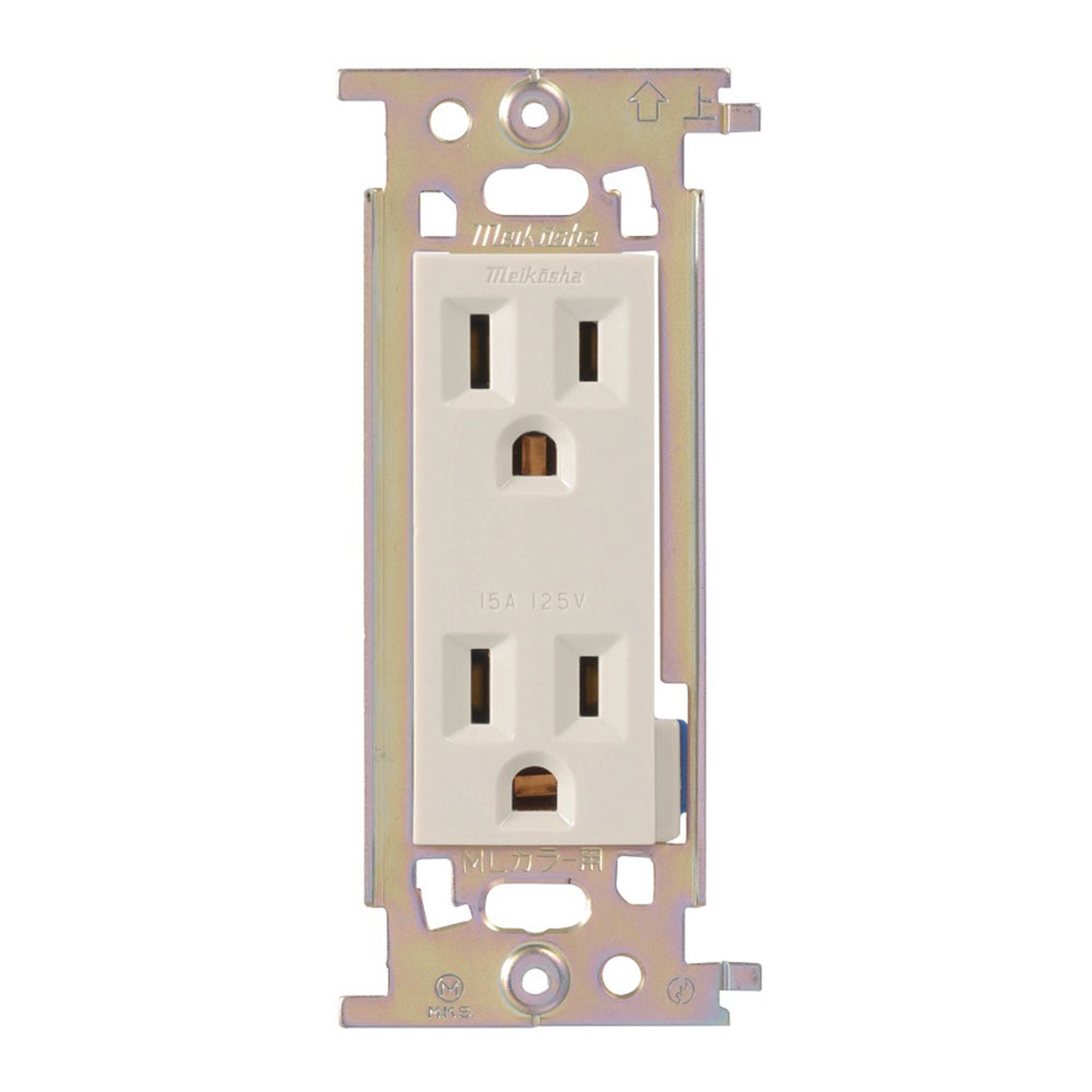 ■ アース端子付きプラグに対応します。 ■ 定格：15A−125V ■ 適合電線：VVF φ1．6／ φ2．0