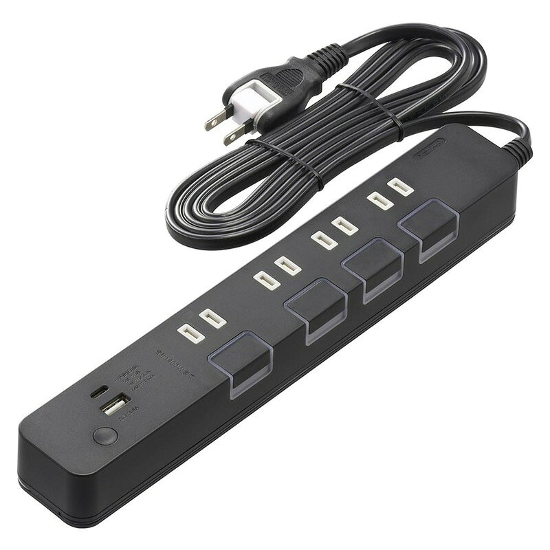 【 特 長 】 ● USB差込口 Type-C×1、Type-A×1（TOTAL 3.4A） ● USB Type-CポートはPD（Power Delivery）対応、最大20Wで高速充電 ● AC出力は合計1400Wまで ● ラインカラー...