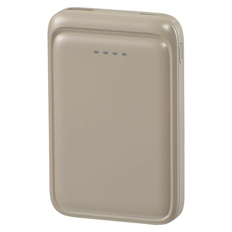 【 特 長 】 ● コンパクト・軽量Mobile Battery ● 飛行機内持ち込み可能 ● 大型LED表示でバッテリー残量をお知らせ ● カラーはラテ・グレージュ ● 最大2台同時充電可能 ● 約1回スマホへ充電（満充電した本製品で約3...