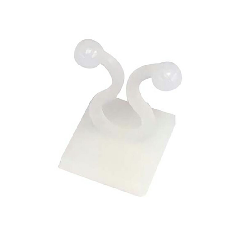 【 特 長 】 ● 脱着が容易にできます ● 電線支持用 【 仕 様 】 ■ 内径：φ8.6mm ■ 結束径：φ7.6mmまで ■ 材質：ナイロン66（94V2） ■ 貼付寸法：17ミリ角 ■ 入り数：6個