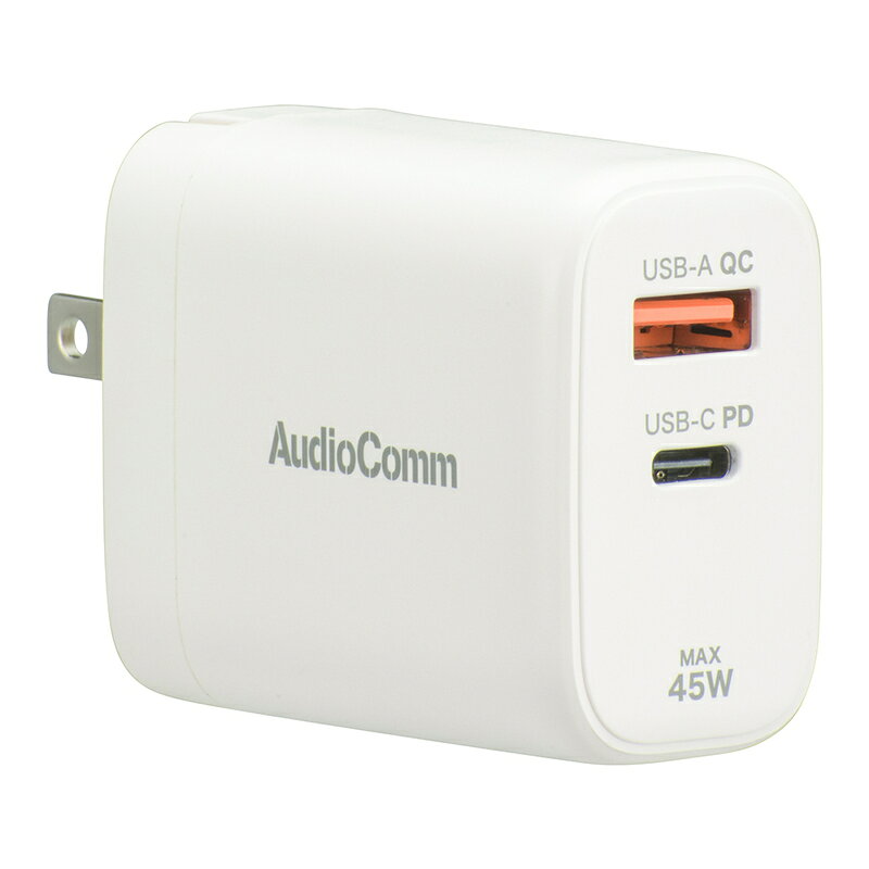 【 特 長 】 ● ノートパソコンにも使える45W USB PD（PPS）、USB-Aも18W QC3.0対応 ● Quick Charge3.0対応USB-A・最大18W ● USB PD （PPS）対応USB-C・最大45W ● USB...