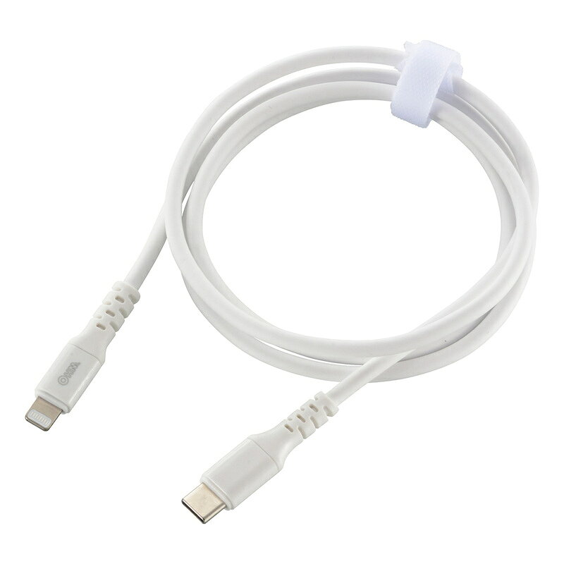 【 特 長 】 ● 高出力で高速充電、PD60W対応の屈曲に強く、やわらかな手触りのケーブル ● コンパクト設計・断線に強い ● オーム電機従来品より約2倍の耐久性 ● 最大480Mbps高速データ転送 ● 正規認証品（Made for i...