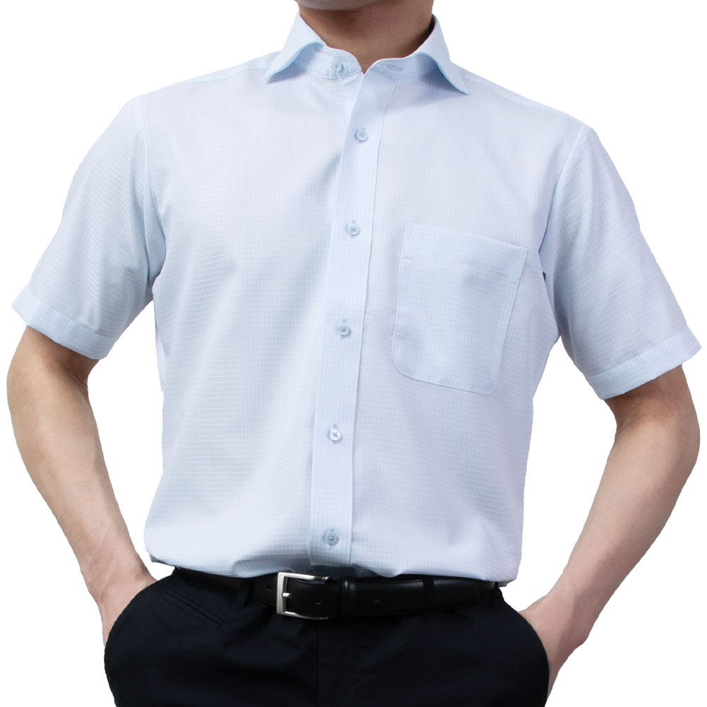 ※画面上と実物では多少色具合が異なって見える場合もございます。ご了承ください。流行を取り入れ、様々な衿や色柄を織り交ぜた個性的なビジネスシャツ。シンプルでは物足りない！という方におすすめです。夏の装いを快適にする機能付き！「エバーフィール」...