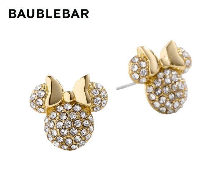 ★BaubleBar バウブルバー★ ・商品名：ミニーマウス Disney Pavé スタッドピアス（Minnie Mouse Disney Pavé Stud Earrings） ・説明：ディズニーの魔法ときらめきをイヤースタックにプラス...