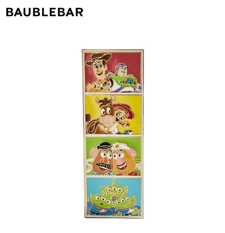 ★BaubleBar バウブルバー★ ＜商品説明＞ 『トイ・ストーリー』の人気キャラクターたちを、フォトブース風デザインで表現したコレクションピン。4コマの写真風デザインに、ウッディやバズ・ライトイヤーなどおなじみのキャラクターをデザインし...