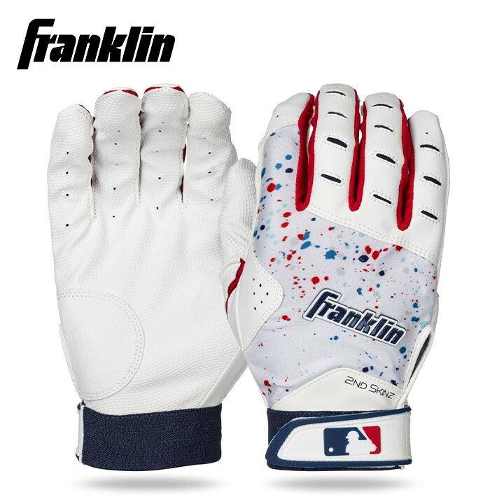 ★Franklin★ ＜商品説明＞ Franklin Sports MLB 2nd Skinz Drip バッティンググローブは、打席でのグリップ力とバットコントロールを高めるために設計された高性能モデルです。ユースから大人まで幅広いプレー...