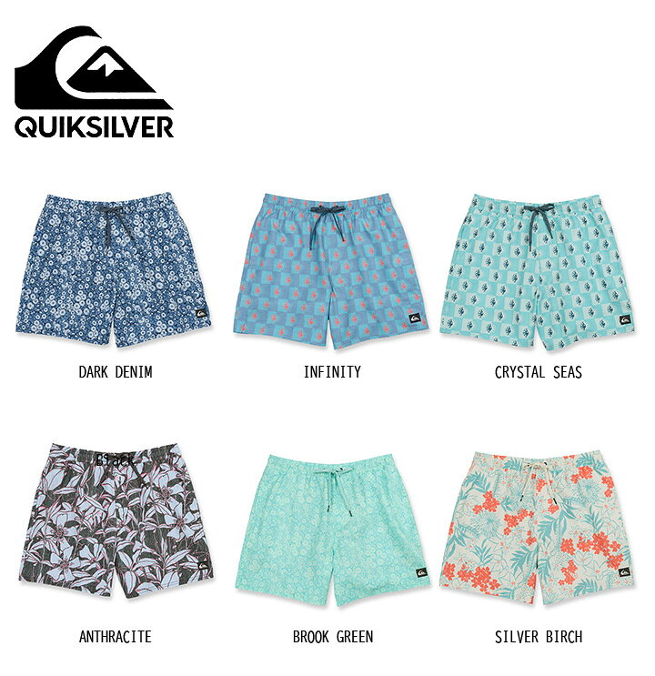 ★Quiksilver ★ ＜商品説明＞ メンズ向けのボレータイプスイムトランクス。軽量なポリエステル機械ストレッチ素材を使用し、DWR（耐久撥水）加工を施すことで、水を弾きやすく快適な着用感を実現しています。インナーにはサポート性を高める...