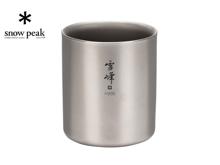 ★snow peak スノーピーク ★ Ti-Double H200 Stacking Mug /スタッキングマグ雪峰 H200 湯呑のようなチタン製のマグカップ。 二重構造のチタン製マグ。「雪峰」のロゴをあしらい、和風な雰囲気です。 Mシ...