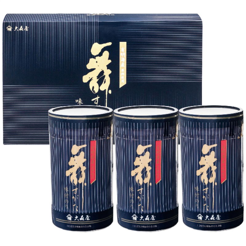 　ギフトサービスについて有明海産原料を使用した、風味と口溶けの良い味付のりの詰合せ。保存に便利な卓上タイプです。■商品名:舞すがた味のり卓上詰合せ NA-15G■商品説明:味付のり(10切32枚)3個・賞味期間/製造日より常温約540日・[...