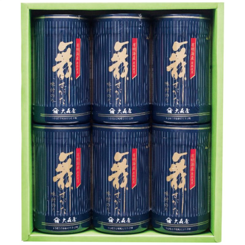 　ギフトサービスについて■商品名:舞すがた味のり卓上詰合せ NA-30G■商品説明:味付のり(10切32枚)6個・賞味期間/製造日より常温約540日・[日本製]・【小麦・えび・大豆】■箱サイズ:25.5×30.4×8.1cm・80サイズ・6...