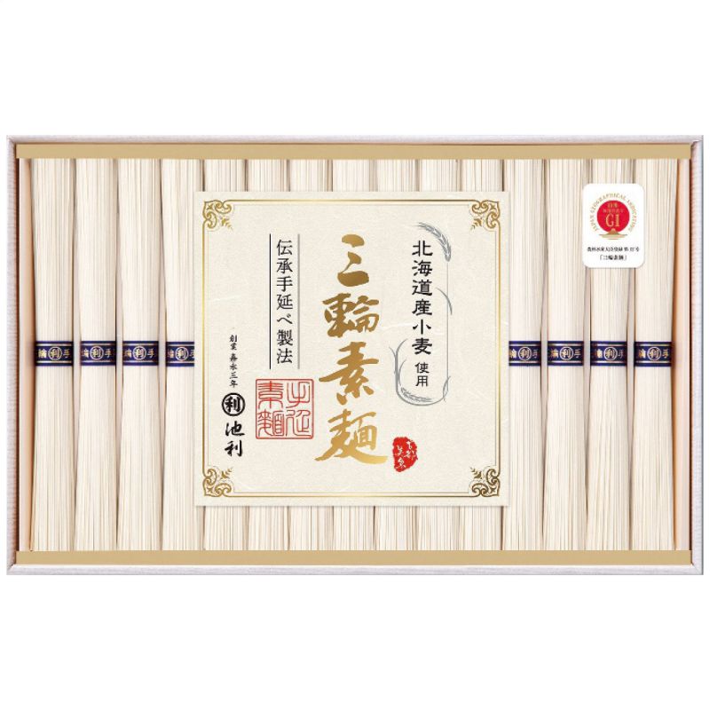 　ギフトサービスについて■商品名:北海道産小麦を使った三輪素麺 PR-30■商品説明:北海道産小麦使用三輪素麺50g×15束・賞味期間/製造日より常温約1260日・[日本製]・【小麦】■箱サイズ:33.8×21.2×3.4cm・60サイズ・...