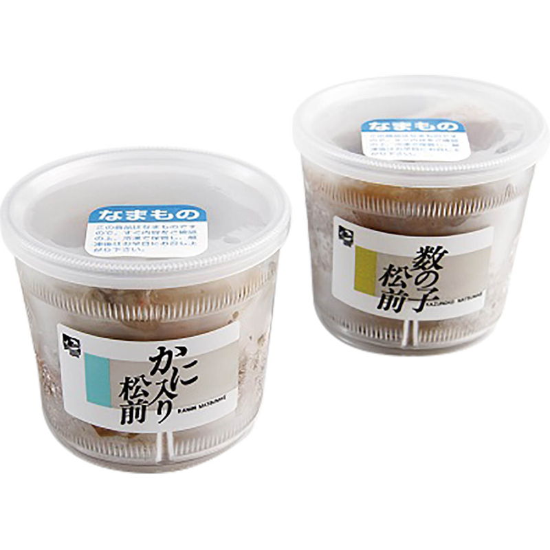 昆布とイカで仕上げた北海道の郷土料理「松前漬」に数の子を加えた「数の子松前漬」とカニを入れた「かに入松前漬け」のセットです。■商品名:数の子とかにの贅沢松前漬けセット■商品説明:数の子松前漬300g×1、かに松前漬け300g×1■箱サイズ:...