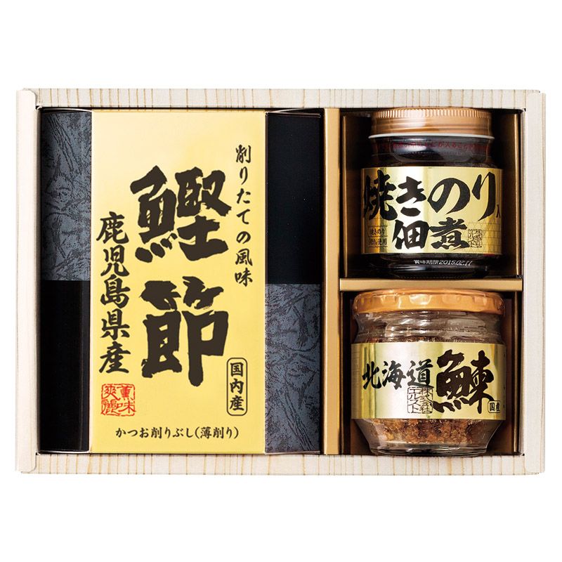 　ギフトサービスについてシリーズ累計販売250万セット突破!北海道産の鮭フレーク、小豆島で製造された焼き海苔入りの佃煮、鹿児島県産鰹節など選りすぐりの逸品を詰合せた和風ギフトです。■商品名:美味之誉 詰合せ■セット内容:セット内容/焼きのり...