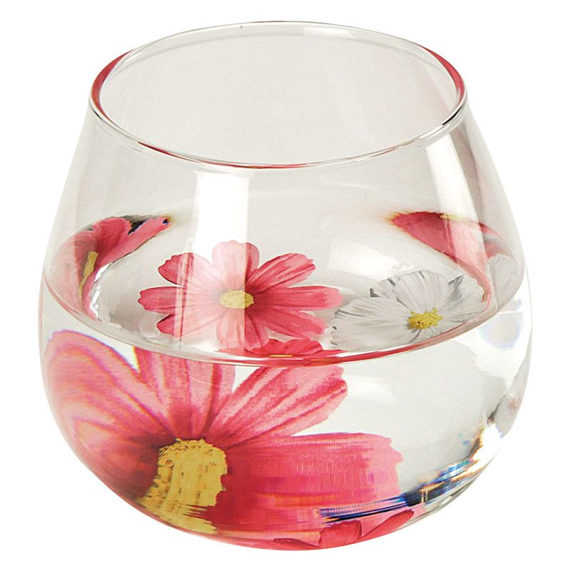 　ギフトサービスについて色鮮やかな花をうかべた花手水をモチーフしたゆらりグラス。光の屈折により水面に花が浮かんでいるようにみえたり模様のように大きく見えたり見る角度によってその表情が変ります。-コスモスの花言葉- 愛情 優美■カラー:コスモ...