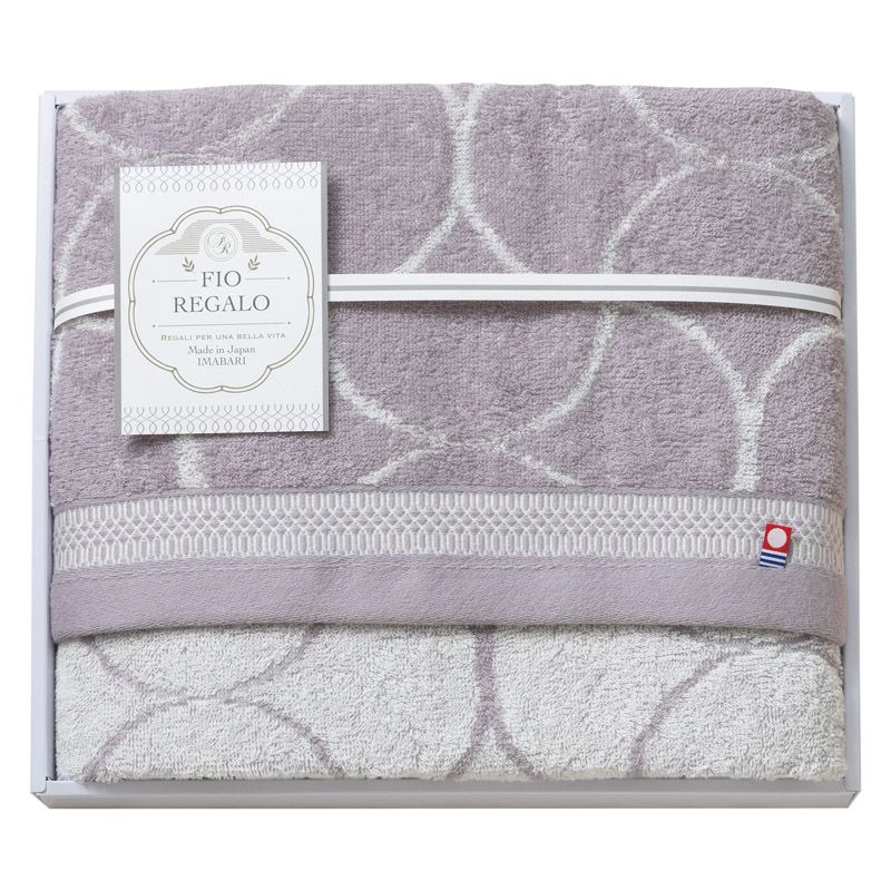 　ギフトサービスについて落ち着いた色合いでモダンなデザインのタオルです。タオルの名産地今治で織り上げたタオルは、使いはじめから吸水性が良く、ふんわりした風合いが長続きします。■メーカー:FIO REGALO■商品名:バスタオル■サイズ:60...