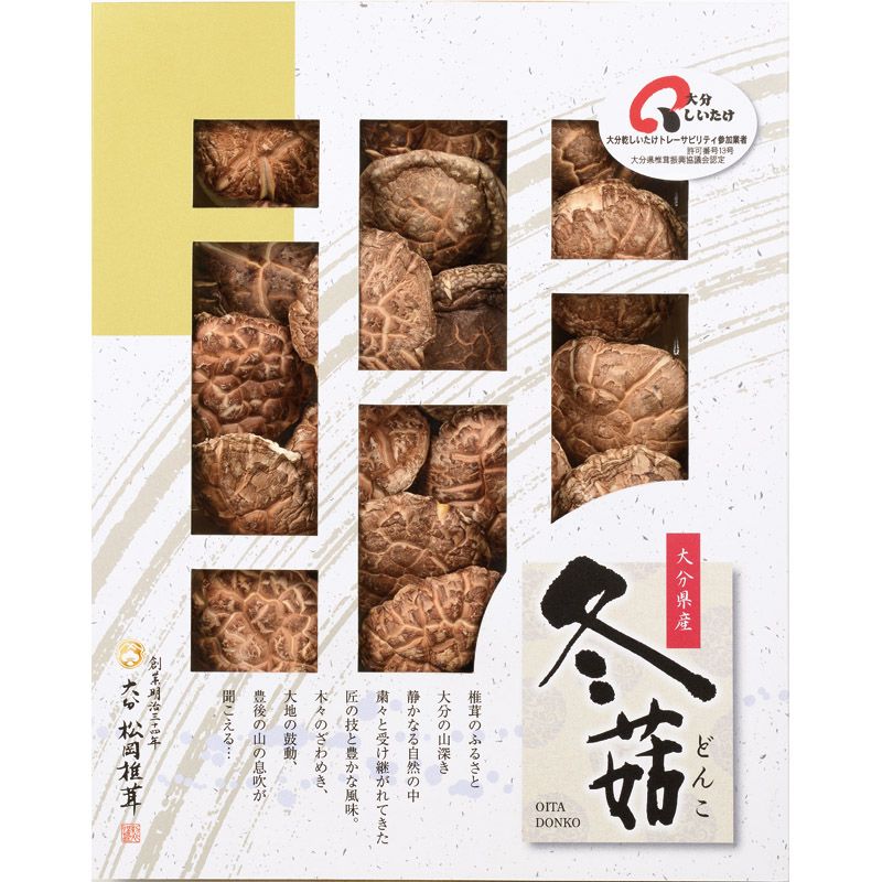 　ギフトサービスについて大分県の豊かな自然の中で歳月をかけて育まれた原木椎茸。昔も今も変わらぬ味と香りをお楽しみください。大分県の豊かな自然の中で歳月をかけて育まれた原木椎茸。昔も今も変わらぬ味と香りをお楽しみください。■メーカー:松岡椎茸...
