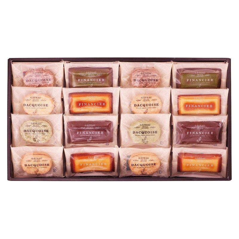 　ギフトサービスについて菓子職人が直前に製粉したアーモンドを使用して焼き上げた本格ガトーセレクション。菓子職人が直前に製粉したアーモンドを使用して焼き上げた3種のダックワーズとフィナンシェの本格ガトーセレクション。■メーカー:井桁堂■商品名...