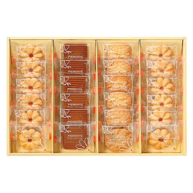 　ギフトサービスについて素材の持ち味を生かして焼き上げた、上品な味わいのクッキーです。■メーカー:神戸シュクレテ■商品名:クッキー詰合せ■セット内容:花型イチゴクッキー×12、アメリカンクッキー・炭酸サブレ×各6■箱サイズ:22.5×34×...