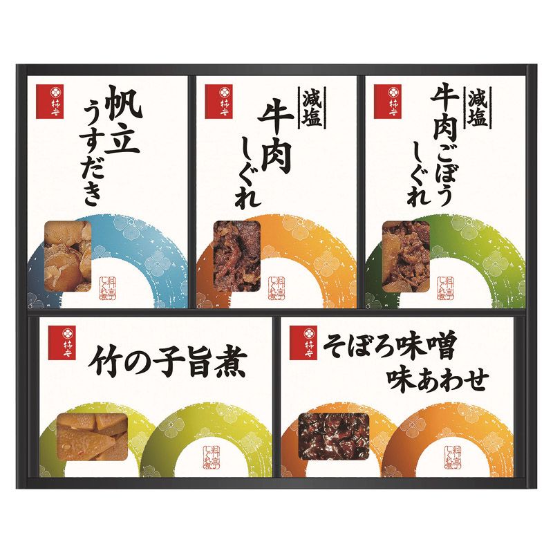 　ギフトサービスについて三重県桑名に伝わる浮かし煮という製法で素材の味をいかして炊き上げています。■メーカー:柿安本店■商品名:料亭しぐれ煮詰合せ■セット内容:そぼろ味噌味あわせ(90g)・減塩牛肉しぐれ・減塩牛肉ごぼうしぐれ・竹の子旨煮(...