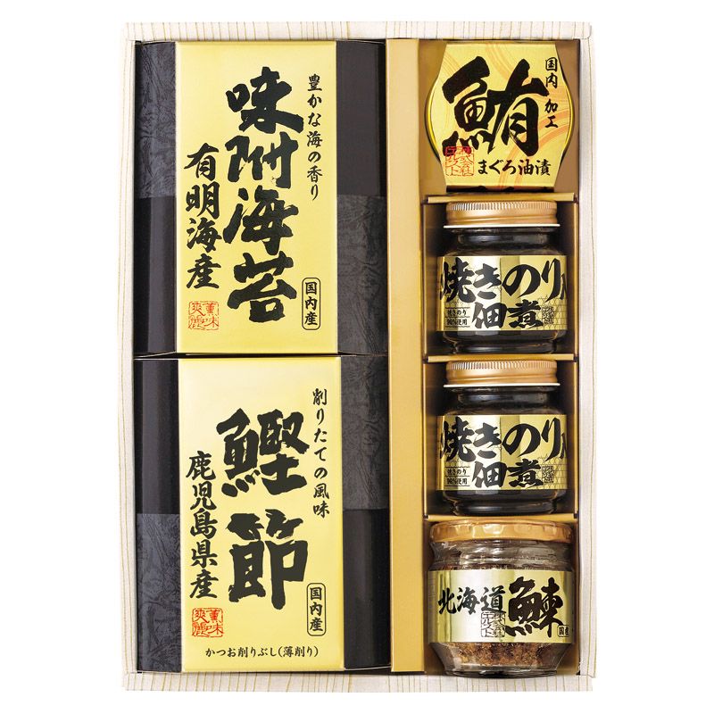 　ギフトサービスについてシリーズ累計販売250万セット突破!北海道産の鰊フレーク、小豆島で製造された焼き海苔入りの佃煮、鹿児島県産鰹節など選りすぐりの逸品を詰合せた和風ギフトです。■商品名:美味之誉 詰合せ■セット内容:焼きのり入佃煮(85...