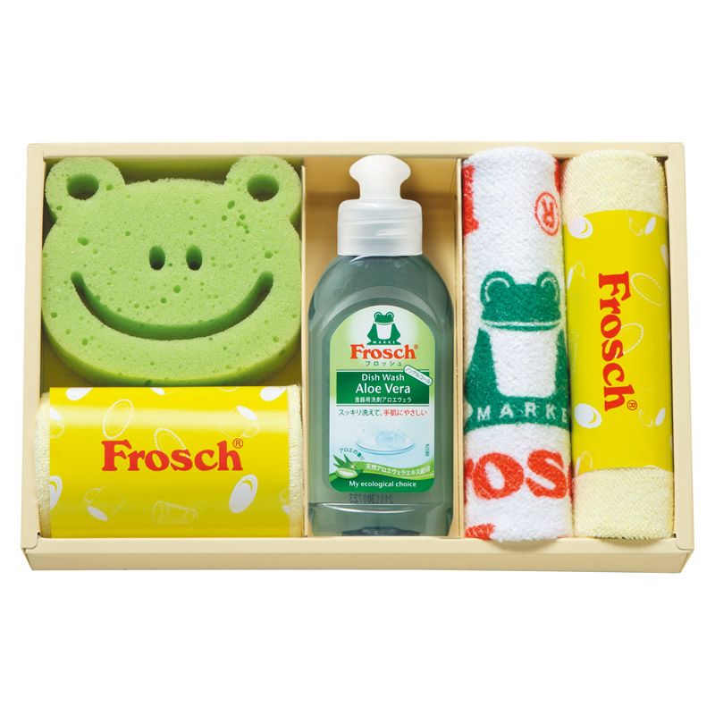 　ギフトサービスについて生分解性の高い界面活性剤を使用し、エコでありながら強力な洗浄力を持つ「フロッシュ」。天然アロエヴェラエキス配合。弱酸性出て肌にも優しい食器用洗剤です。■メーカー:フロッシュ■商品名:キッチン洗剤ギフト■材質:マイクロ...