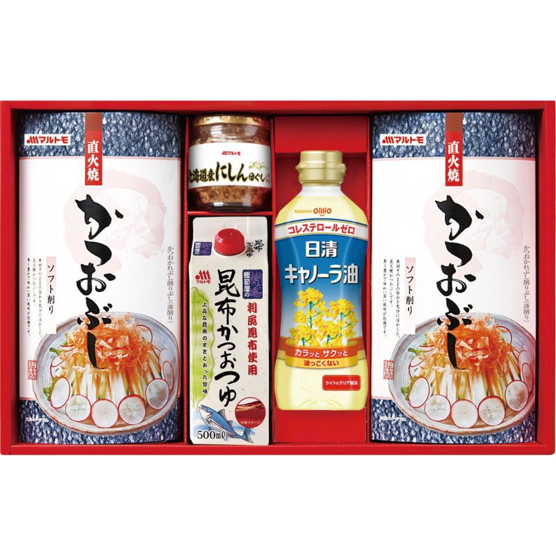 　ギフトサービスについて毎日の食卓で活躍するうれしい和食材。かつおパック、つゆ、にしんほぐしなどをバラエティ豊かに詰め合わせました。■商品名:マルトモ バラエティギフト■品番:CR-30NS■賞味期限:540日■JAN:4902833480...