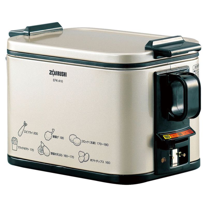 　ギフトサービスについて19cmの大きなエビもラクラク揚がる!油温調節機能(160~200℃)、マグネットプラグ、フッ素樹脂加工(なべ)。■商品名:象印 電気フライヤー あげあげ■品番:EFK-A10GTJ■JAN:497430519311...