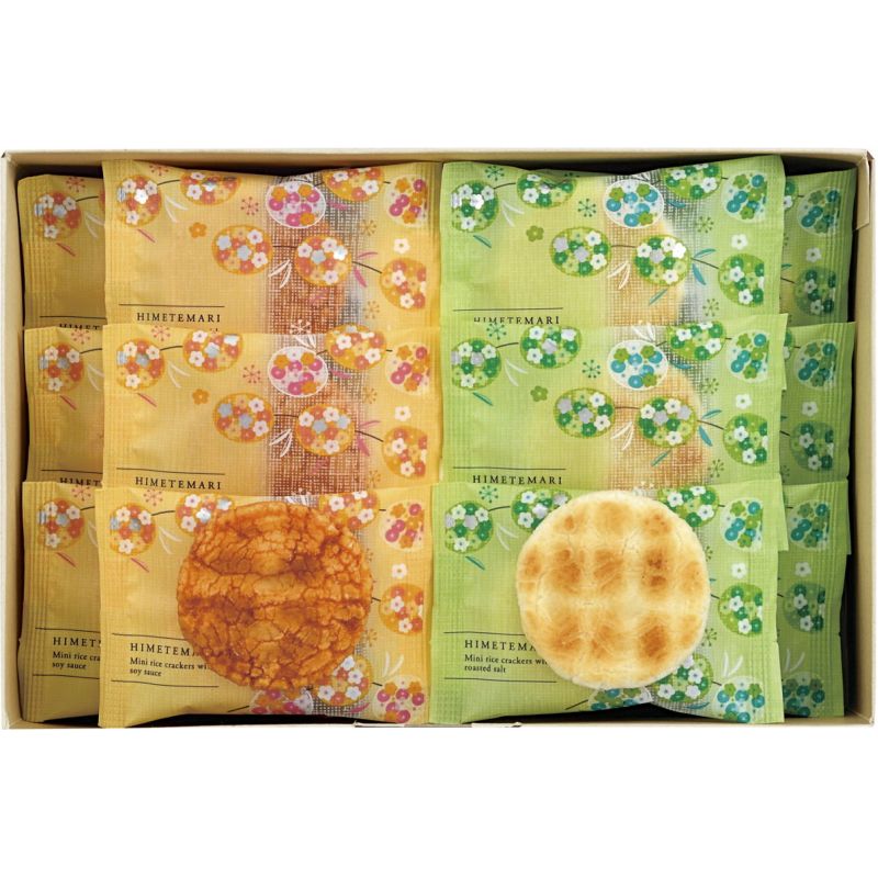 　ギフトサービスについてふんわり、サクサクとした軽やかな食感のおせんべいをひとまわり小さな可愛らしいサイズに焼き上げました。食べやすいサイズに、一枚、また一枚と手が伸びる美味しさです。■商品名:姫てまり化粧箱■メーカー品番:PC-05■温度...