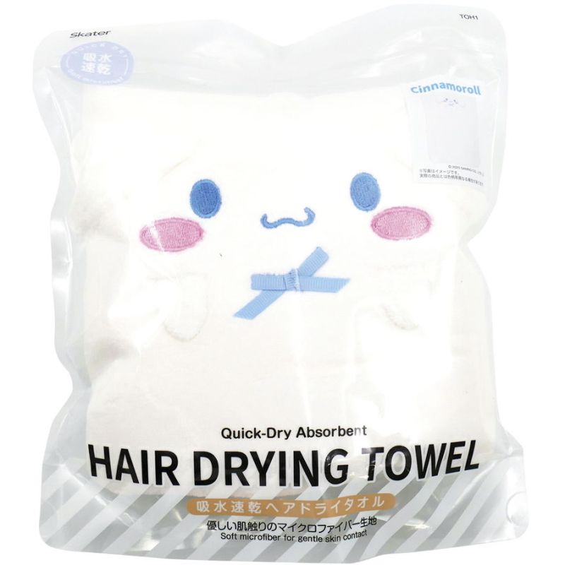 　ギフトサービスについて※こちらの商品はクリアボックスに入っております。優しい肌触りのマイクロファイバー生地がしっかり吸収!水遊びやお風呂上りなどの様々な場面で大活躍。■商品名:吸水速乾ヘアドライタオル■色柄:シナモロール■メーカー品番:T...