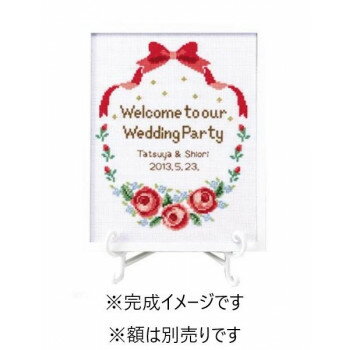 　ギフト対応について　楽天国際配送対象店舗 （海外配送）　Rakuten International Shipping&nbsp;オリムパス クロスステッチ ししゅうキット ローズウェルカムボード 7431 リボン＆ローズ初〜中級者向けのク...