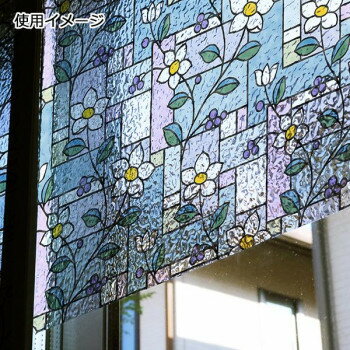 &nbsp;窓飾りシート(ステンドタイプ) 92cm幅×15m巻 PP(パープル) GSR-9257貼ってはがせるウィンドウデコレーション!!【窓飾りシート(ステンドタイプ) 92cm幅×15m巻 PP(パープル) GSR-9257】 fk...