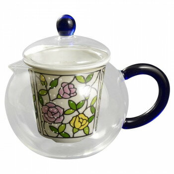 　ギフト対応について　楽天国際配送対象店舗 （海外配送）　Rakuten International Shipping&nbsp;有田焼 セランドグラス おしゃれポット 500cc ビートロ薔薇 FC-550B可愛い柄で、ティータイムを演出...