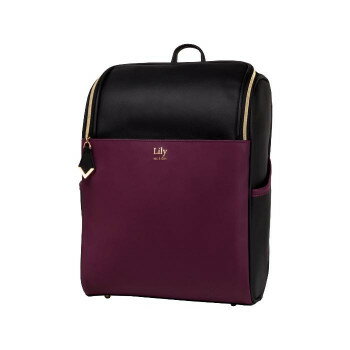 　ギフト対応について　楽天国際配送対象店舗 （海外配送）　Rakuten International Shipping&nbsp;Lily リュックサック Bag-Lily02 ブラック×ワインレッドA4サイズ対応【Lily リュックサック...