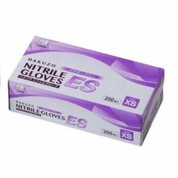 　ギフト対応について　楽天国際配送対象店舗 （海外配送）　Rakuten International Shipping&nbsp;ハクゾウメディカル ハクゾウニトリルグローブ ES パウダーフリー XS 200枚入 3024071衛生的なニ...