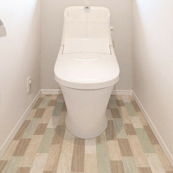 　ギフト対応について　楽天国際配送対象店舗 （海外配送）　Rakuten International Shipping&nbsp;抗菌トイレ模様替え KSBKT-03 90cmx170cm 寄木 グリーン貼るだけでトイレをイメージチェンジ！...