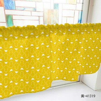 &nbsp;カフェカーテン ひょうたん 1000×450mm 黄・41319キッチン周りの装飾や棚の目隠しにも。【カフェカーテン ひょうたん 1000×450mm 黄・41319】 fk094igrjs ひょうたんがたくさん描かれた和風テイ...