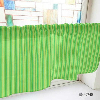 &nbsp;カフェカーテン 細ストライプ 800×450mm 緑・40740シンプルなデザイン!【カフェカーテン 細ストライプ 800×450mm 緑・40740】 fk094igrjs 細めのストライプ模様がシンプルに描かれているカフェカ...