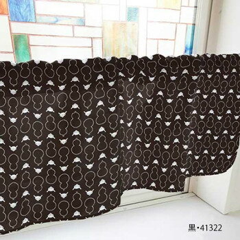 &nbsp;カフェカーテン ひょうたん 800×450mm 黒・41322印象的なデザイン☆【カフェカーテン ひょうたん 800×450mm 黒・41322】 fk094igrjs ひょうたんがたくさん描かれた和風テイストのカフェカーテンで...