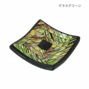 　ギフト対応について　楽天国際配送対象店舗 （海外配送）　Rakuten International Shipping&nbsp;モザイクインセンスホルダー スクエア グラスグリーン 10223841120おすすめ【モザイクインセンスホルダ...