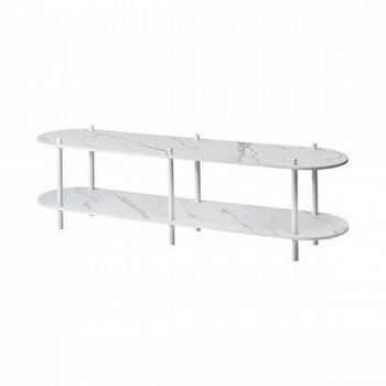 &nbsp;東谷 オープンラック2段 ホワイト PT-563WHシックで美しい石目調が魅力的【東谷 オープンラック2段 ホワイト PT-563WH】 fk094igrjs シックで美しい石目調が魅力的なオープンラック。デザイン性が高くシンプ...