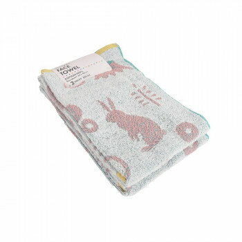 　ギフト対応について　楽天国際配送対象店舗 （海外配送）　Rakuten International Shipping&nbsp;無撚糸ボスケットフェイスタオル2枚組 ブルー SI-24325-2BL無撚糸のフェイスタオル【無撚糸ボスケット...