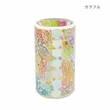 　ギフト対応について　楽天国際配送対象店舗 （海外配送）　Rakuten International Shipping&nbsp;モザイク フラワーベース シリンダー カラフル 13025890124光を受けて表情が変わる、美しいモザイクガ...