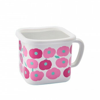 　ギフト対応について　楽天国際配送対象店舗 （海外配送）　Rakuten International Shipping&nbsp;豊琺瑯 「Plune.」ホーローマルチスクエアポット もこもこお花ピンク YJ-824おすすめ【豊琺瑯 「Pl...