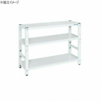 &nbsp;サカエ ラック高さ調整タイプ 1000×350×700mm パールホワイト 3段タイプ TSTN1-1070W棚板の高さ調整が可能になり、さらに進化したラック【サカエ ラック高さ調整タイプ 1000×350×700mm パールホ...