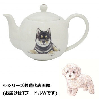 　ギフト対応について　楽天国際配送対象店舗 （海外配送）　Rakuten International Shipping&nbsp;わんコレ 丸ポット TプードルW wa-mrpo-S42犬のイラストが描かれている丸形ポット【わんコレ 丸ポッ...